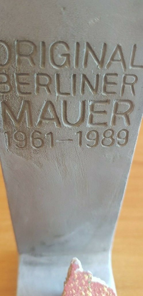 Stunning Genuine Piece of The Berlin Wall Mounted on Replica Panel of ...